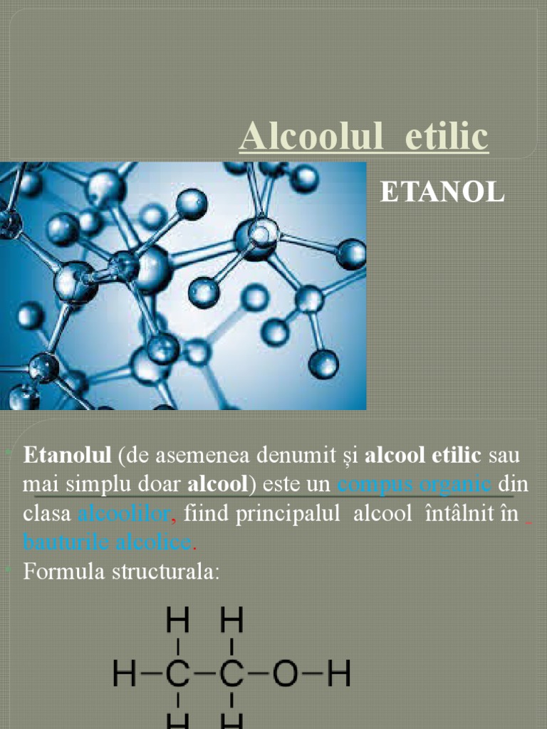 Alcoolul Etilic | PDF