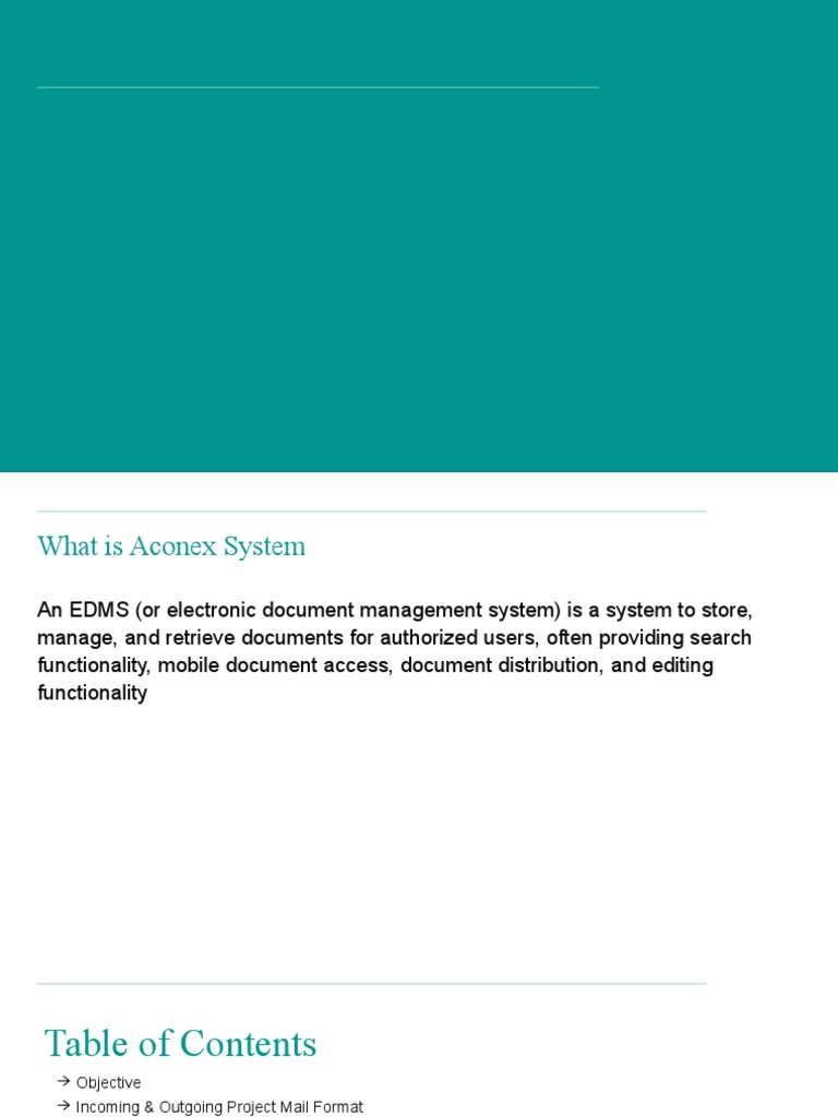 Aconex System | PDF | Document | Design