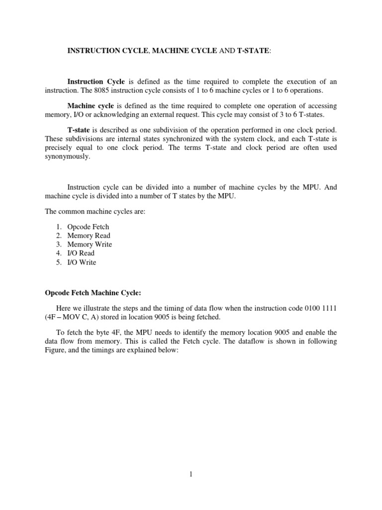 2b. CS602 Microprocessor and Microcontroller - Timing Diagram T States ...