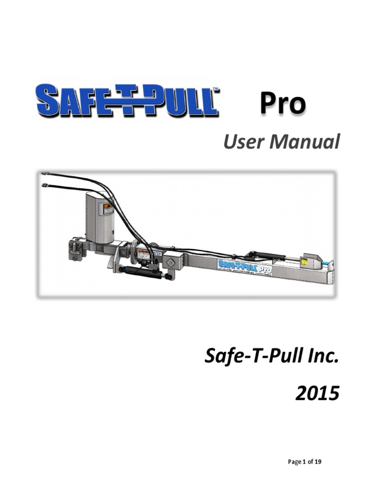 Safe T Pull Pro Users Manual 3.25.2015 PR | PDF | Tractor | Elevator