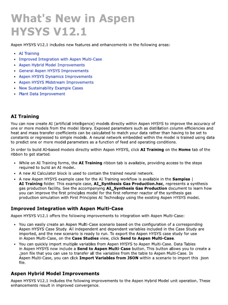 Aspen HYSYS V12.1 | PDF