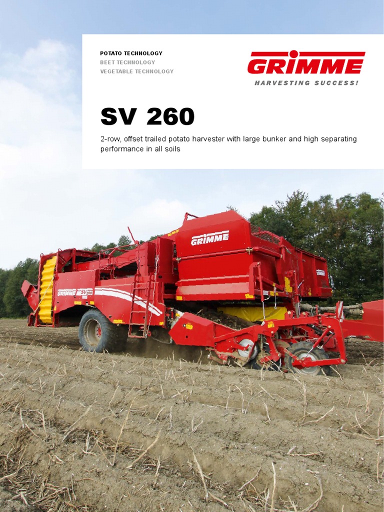 2-Row, Offset Trailed Potato Harvester With Large Bunker and High ...