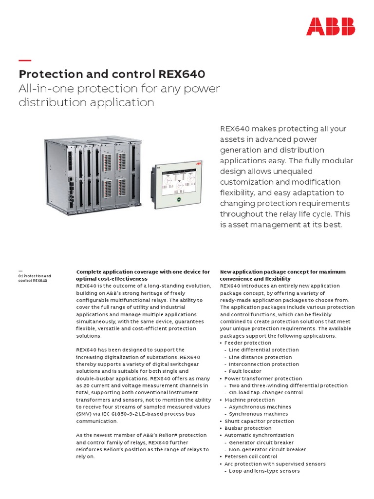 Protection and Control REX640: All-In-One Protection For Any Power ...