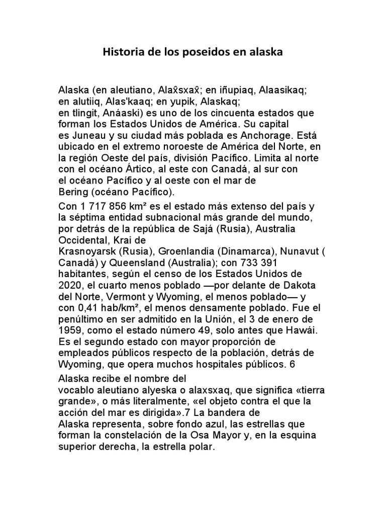 La historia de la adquisición y desarrollo de Alaska como estado de los ...