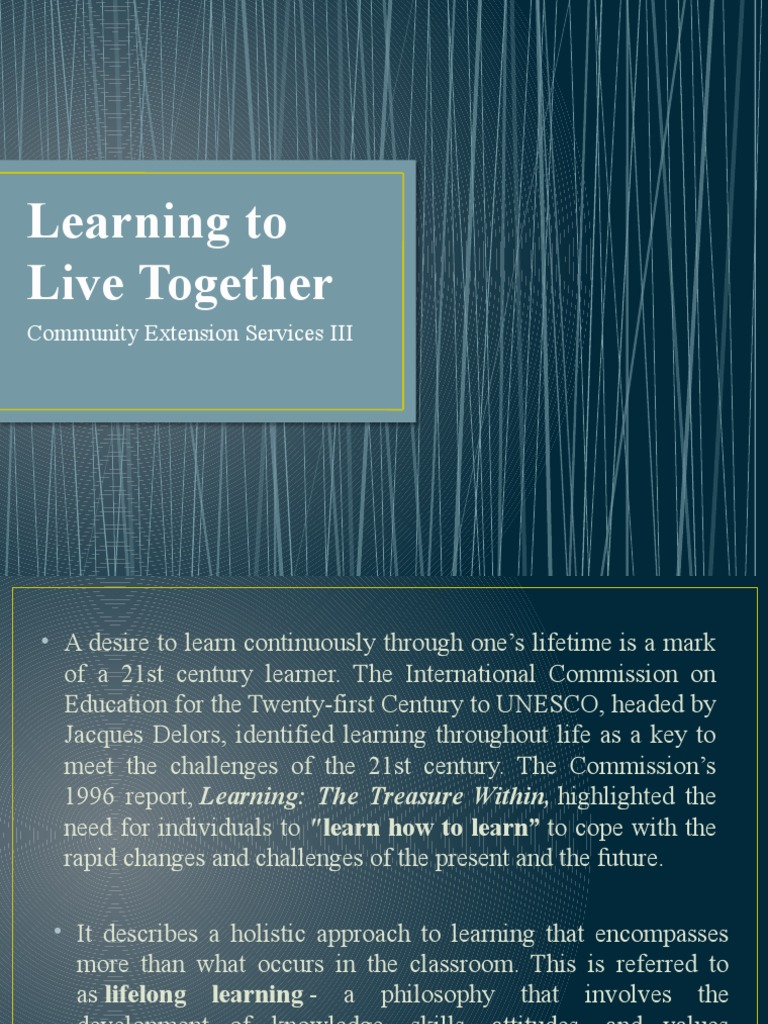 Learning To Live Together | PDF | Learning | Behavior