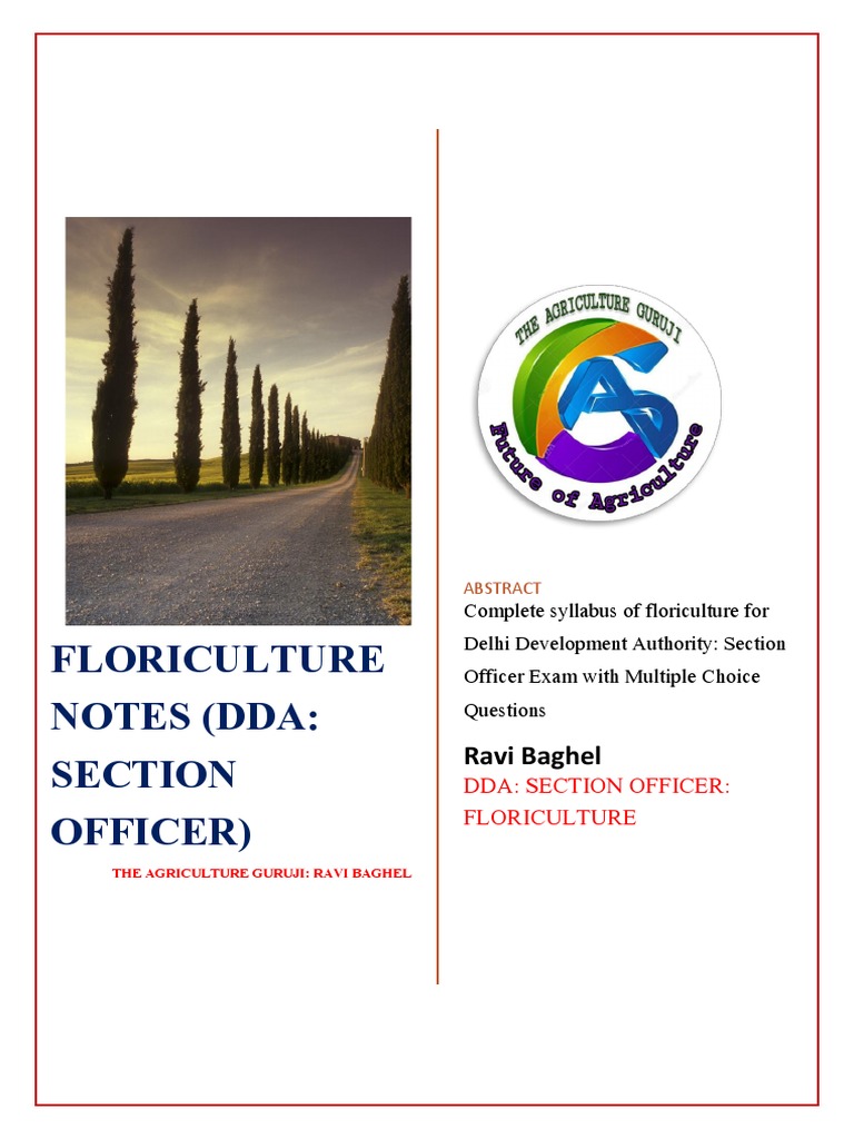 Floriculture Notes for DDA Exam | PDF | Rose | Botany