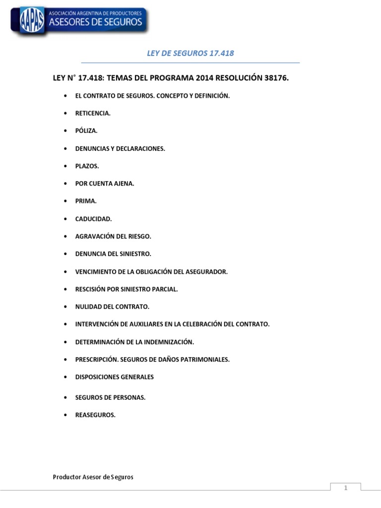 LEY DE SEGUROS 17.418 COMENTADA Completa | PDF | Póliza de seguros | Seguro