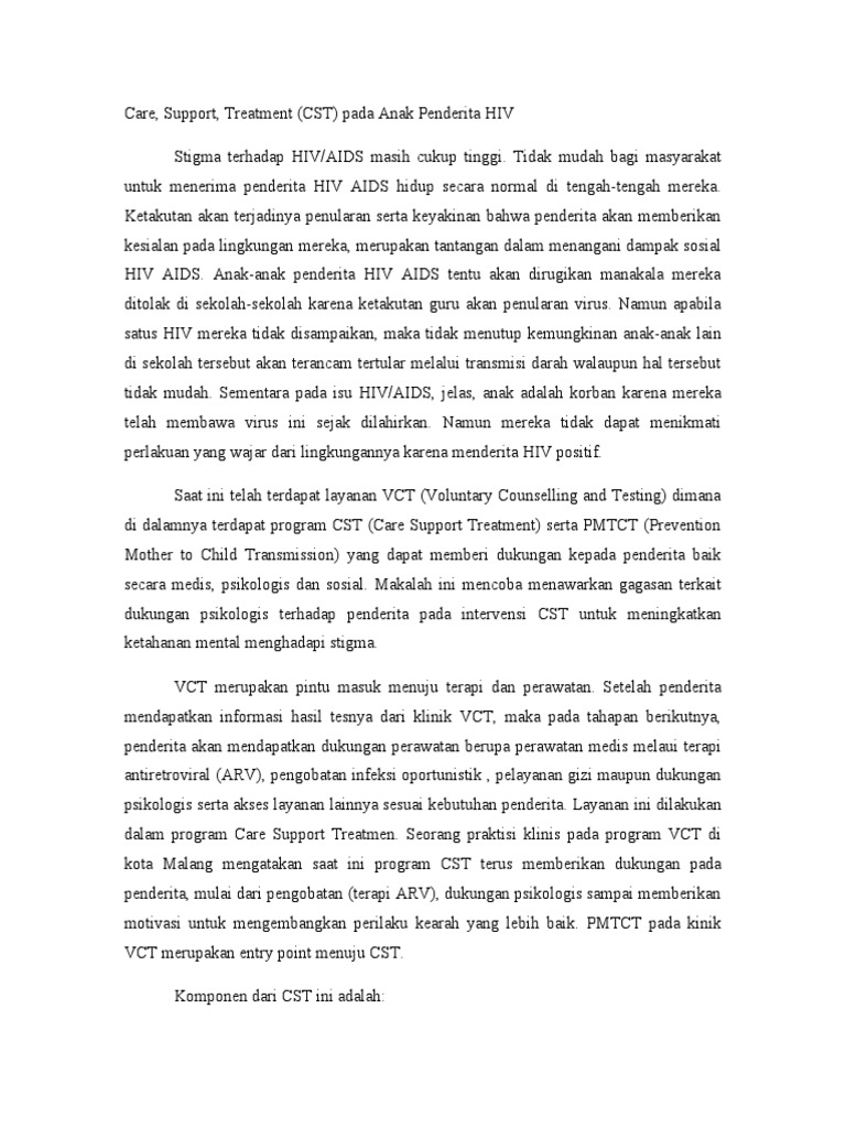 CST HIV Anak | PDF