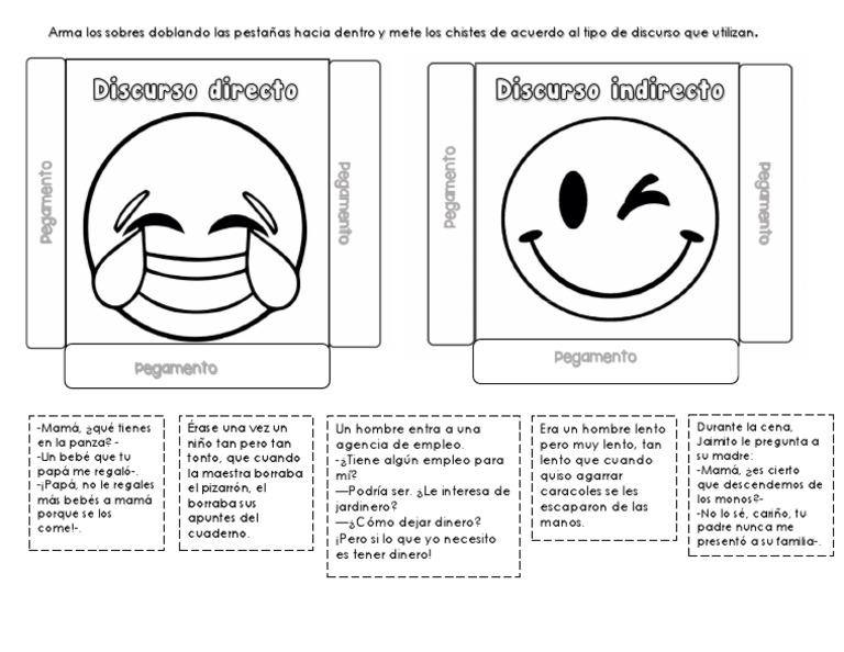 Chistes de Discurso Directo e Indirecto | PDF
