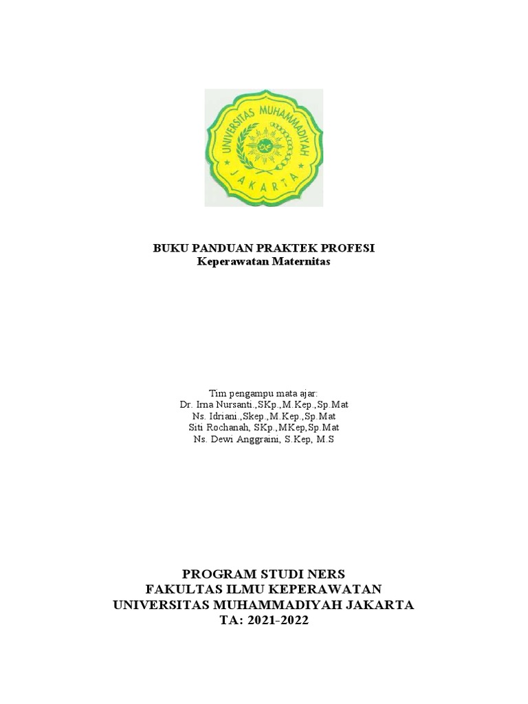 BUKU PANDUAN NERS-profesi MATERNITAS Irna 14-09-21 | PDF