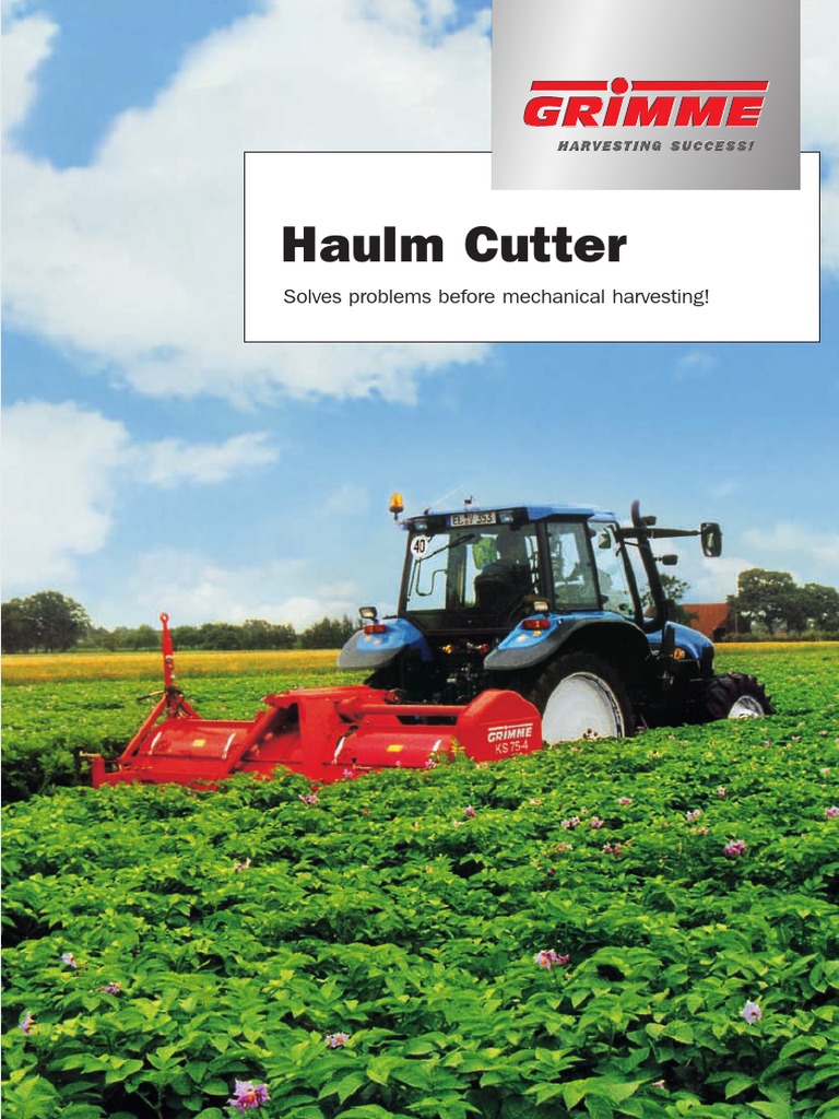 Haulm Cutter: Solves Problems Before Mechanical Harvesting! | PDF ...