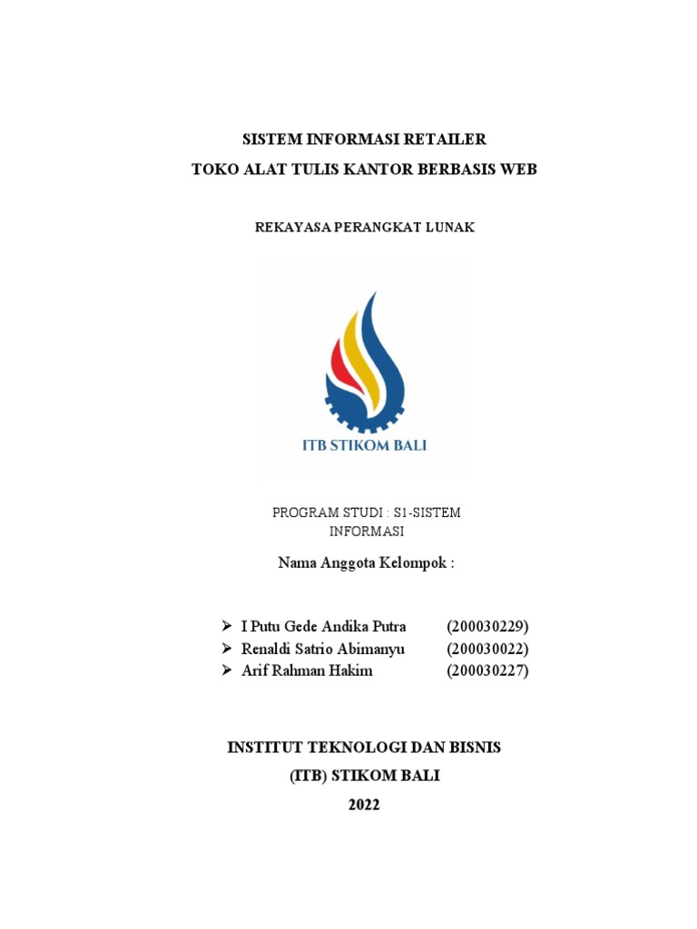 TUGAS Kelompok RPL Toko ATK | PDF