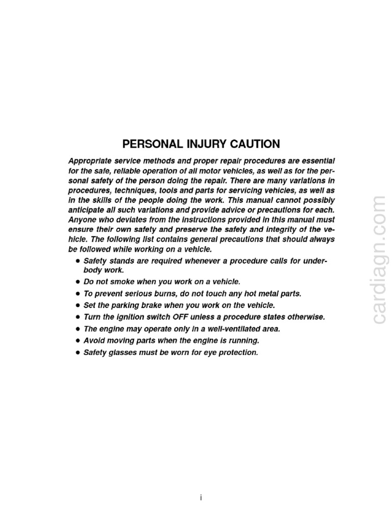 General - Car Service Repair Manuals and Wiring Diagrams | PDF