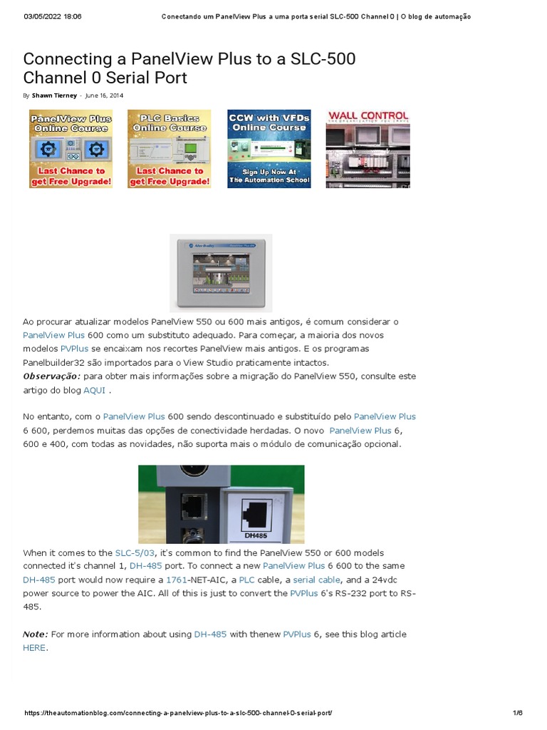 Conectando Um PanelView Plus A Uma Porta Serial SLC-500 Channel 0 | PDF ...