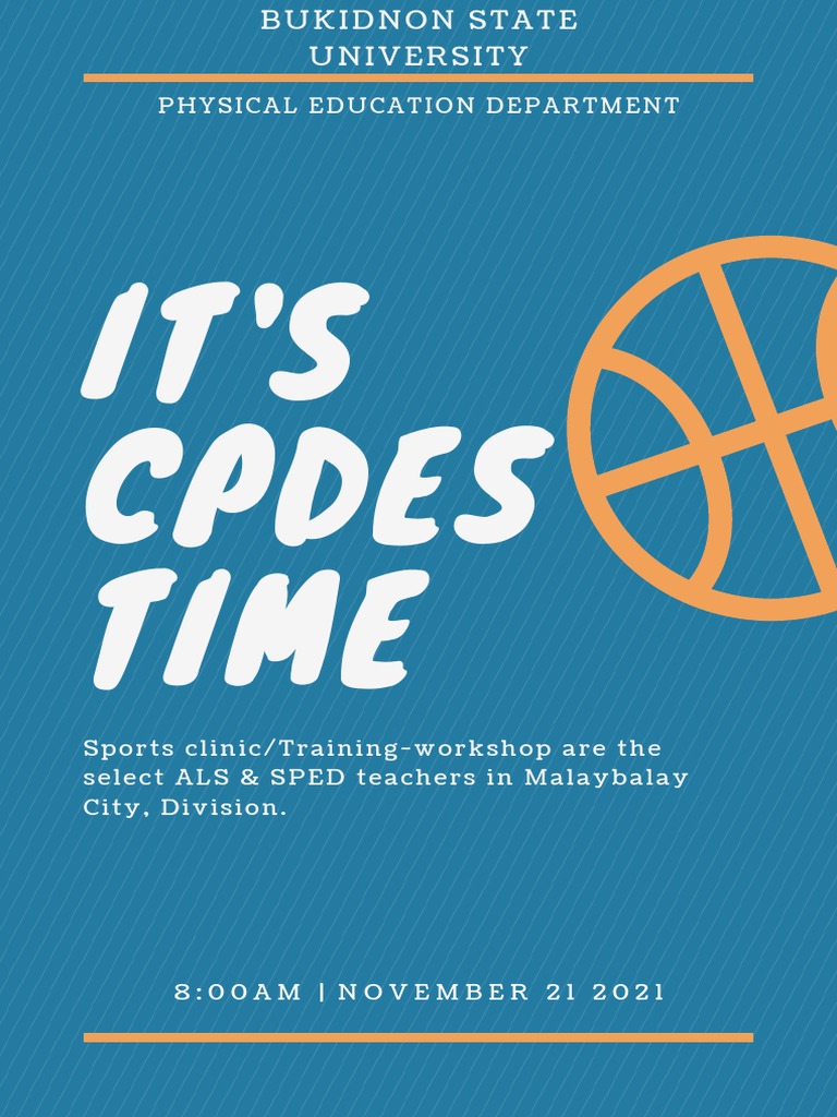 It'S Cpdes Time: Physical Education Department | PDF