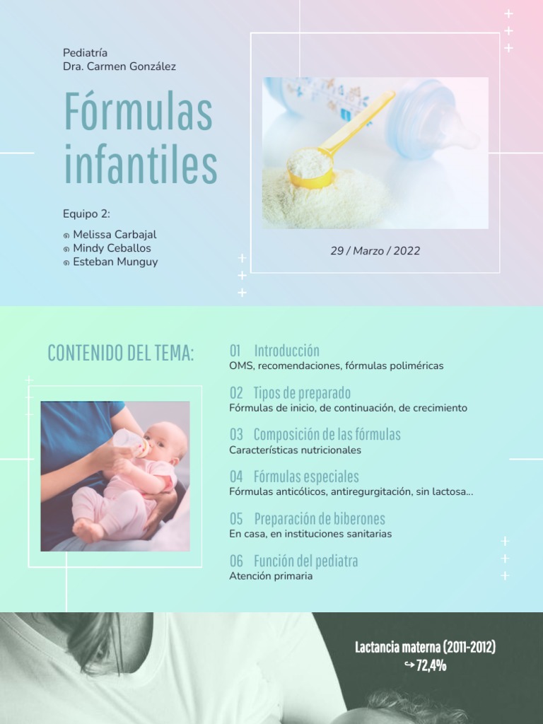 Fórmulas Infantiles | PDF | Leche | Nutrición
