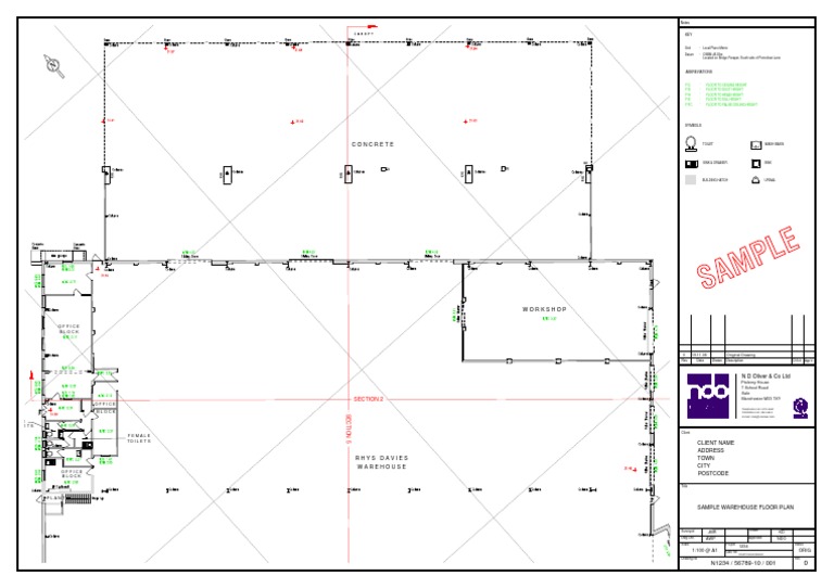 Sample Warehouse Floor Plan | PDF | Economic Sectors | Civil Engineering