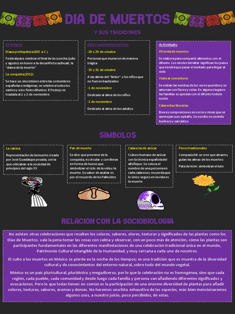 Origen Del Da De Los Muertos Infografia Infographic Infografas En