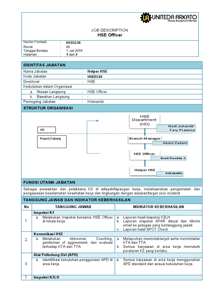 03 JD HSE Helper | PDF