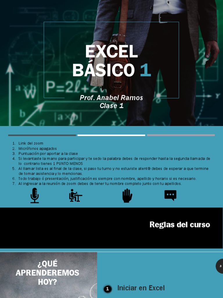 Clase 1 - Excel Básico | PDF | Hoja de cálculo | Microsoft Excel