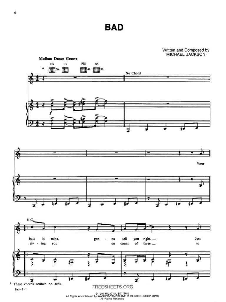 Michael Jackson - Bad | PDF | Michael Jackson