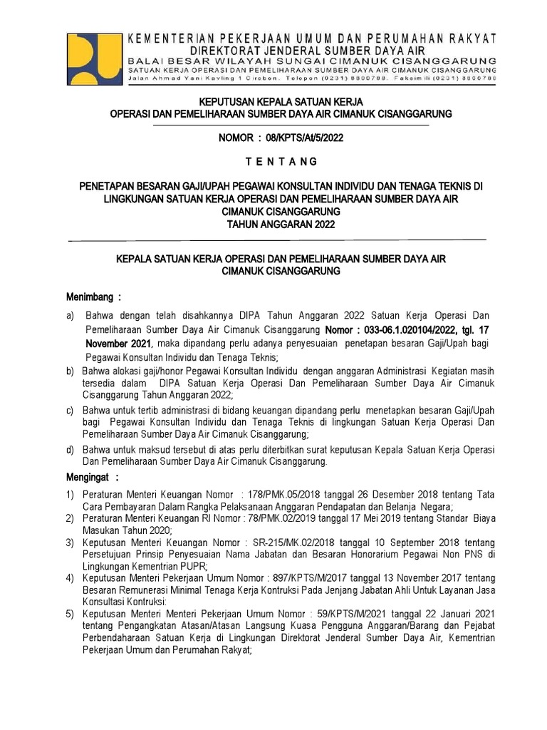 KPTS Konsultan Individu Op 1 2022 | PDF