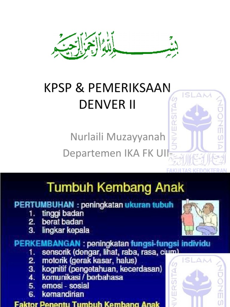 Skrining Perkembangan Denver II Anak | PDF