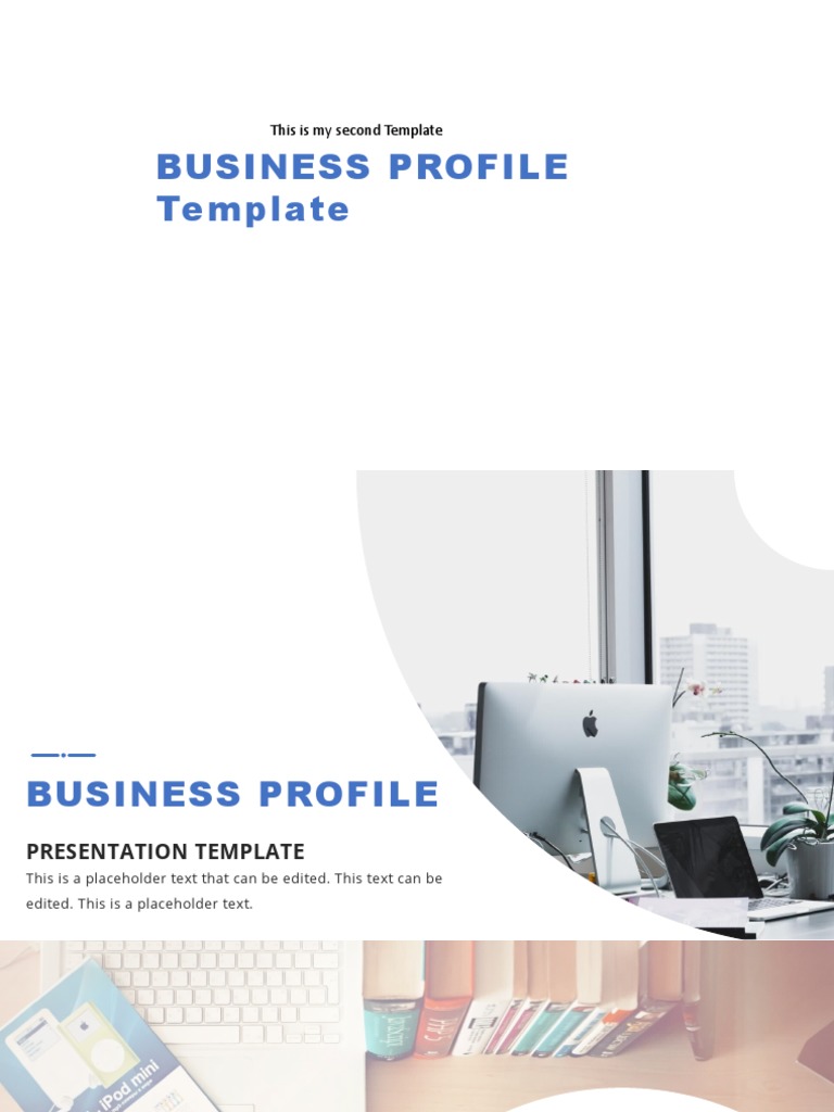 Business Profile Presentation Template | PDF | Communication Design | Text