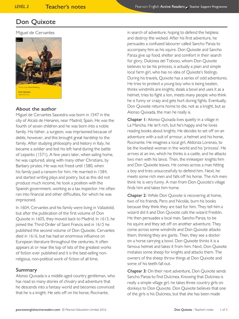 Don Quixote: About The Author | PDF | Don Quixote