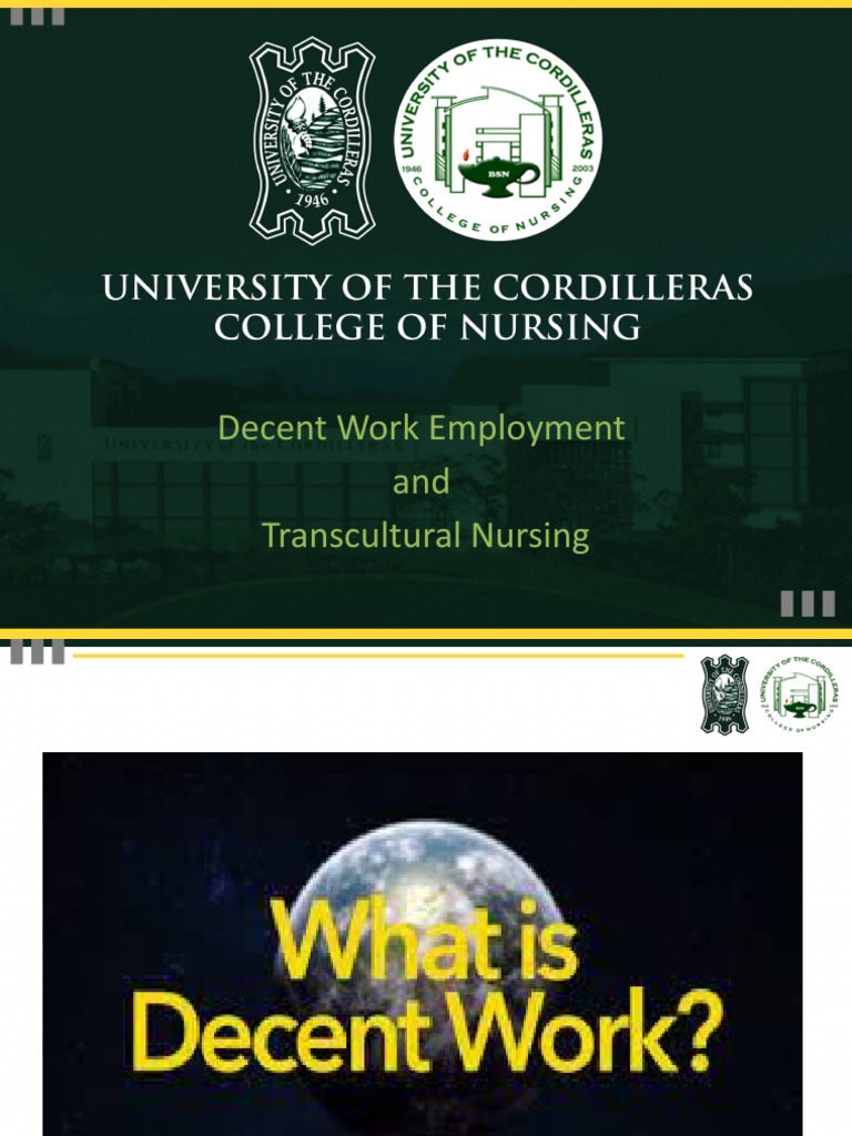 Decent Work | PDF | Employment | Welfare