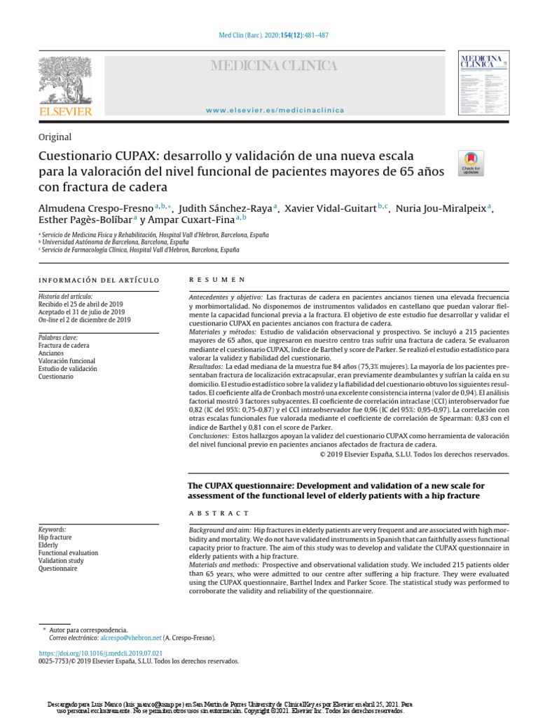 CUPAX | PDF | Cuestionario | Hospital