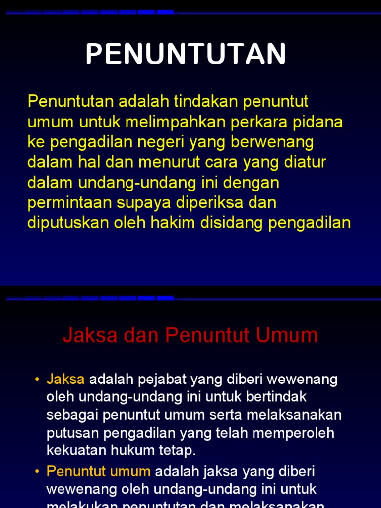 Wewenang dan Proses Penuntutan Pidana | PDF | Politik | Ilmu Sosial