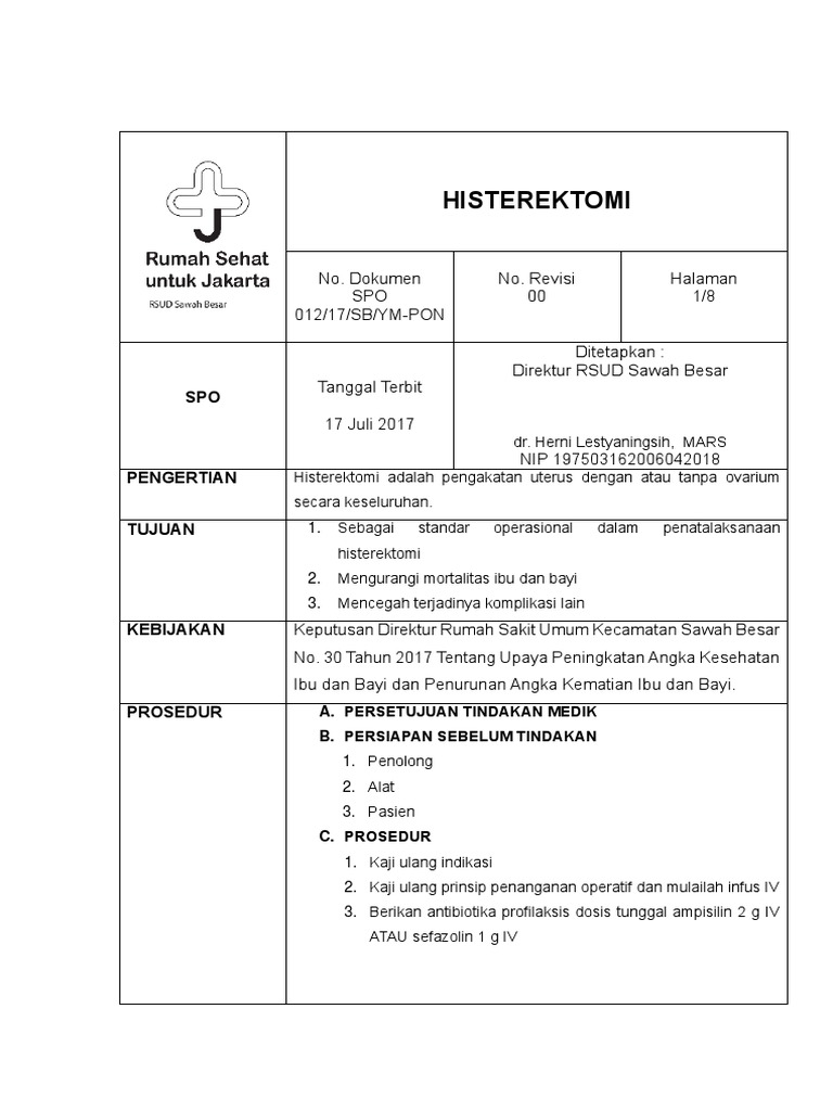 12-Sop Histerektomi | PDF