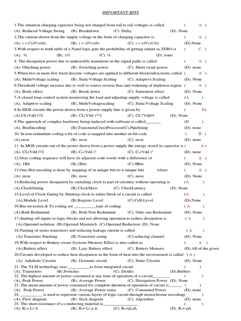 Lpvlsi IMPORTANT BITS | PDF | Mosfet | Integrated Circuit