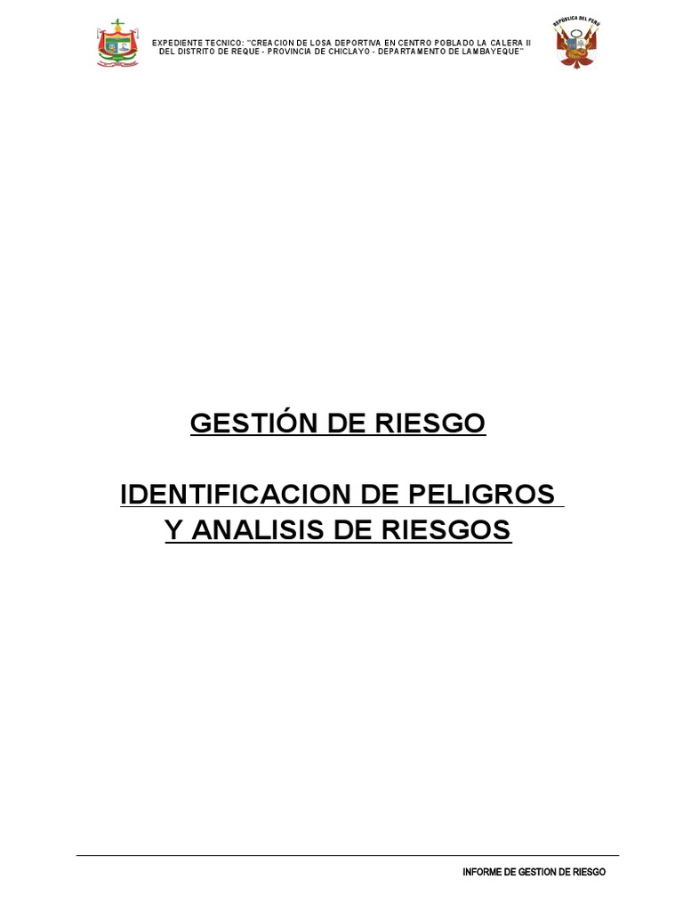 Informe Gestión de Riesgos | PDF | Riesgo | Planificación