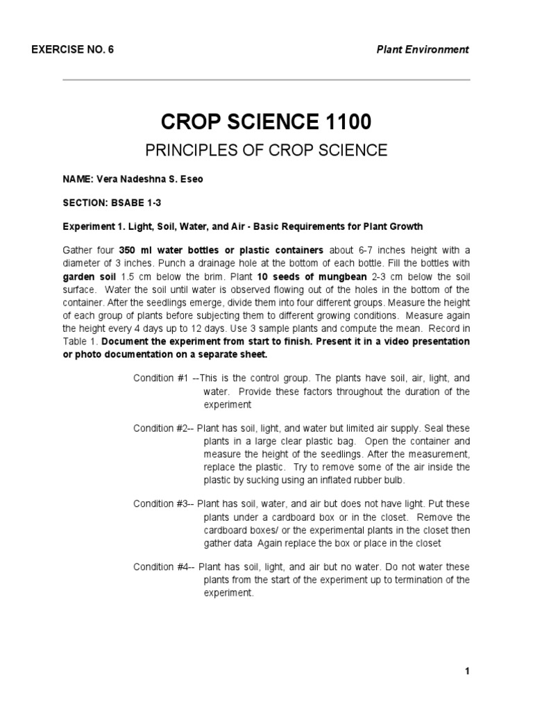 Principles of Crop Science | PDF | Botany | Plants