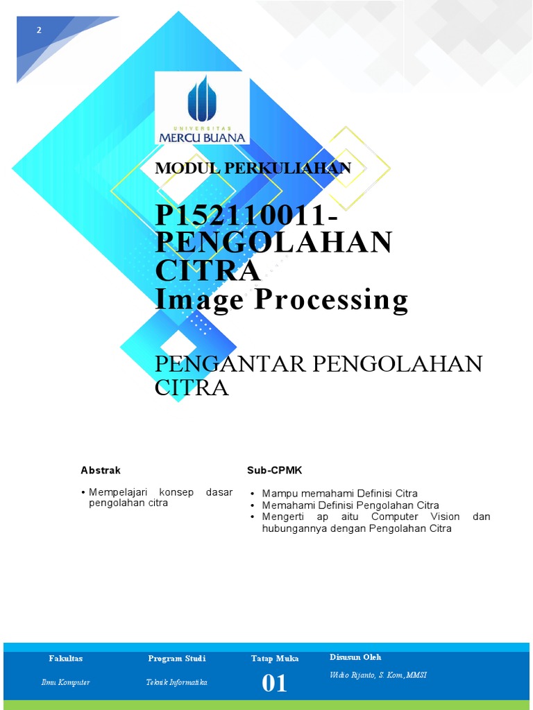 Dasar-dasar Pengolahan Citra | PDF