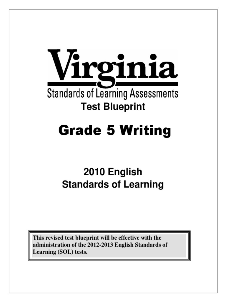 2010 Blueprint gr5 Writing | PDF | Test (Assessment) | Grammatical Number