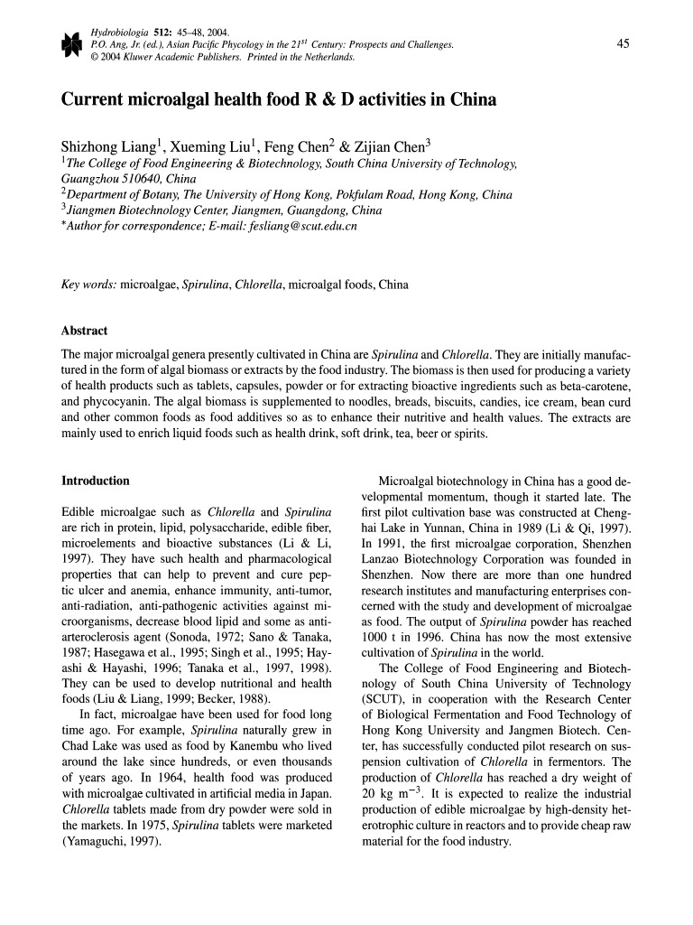 Shizhong Liang, Xueming Liu, Feng Chen, Zijian Chan, (2004) . | PDF ...