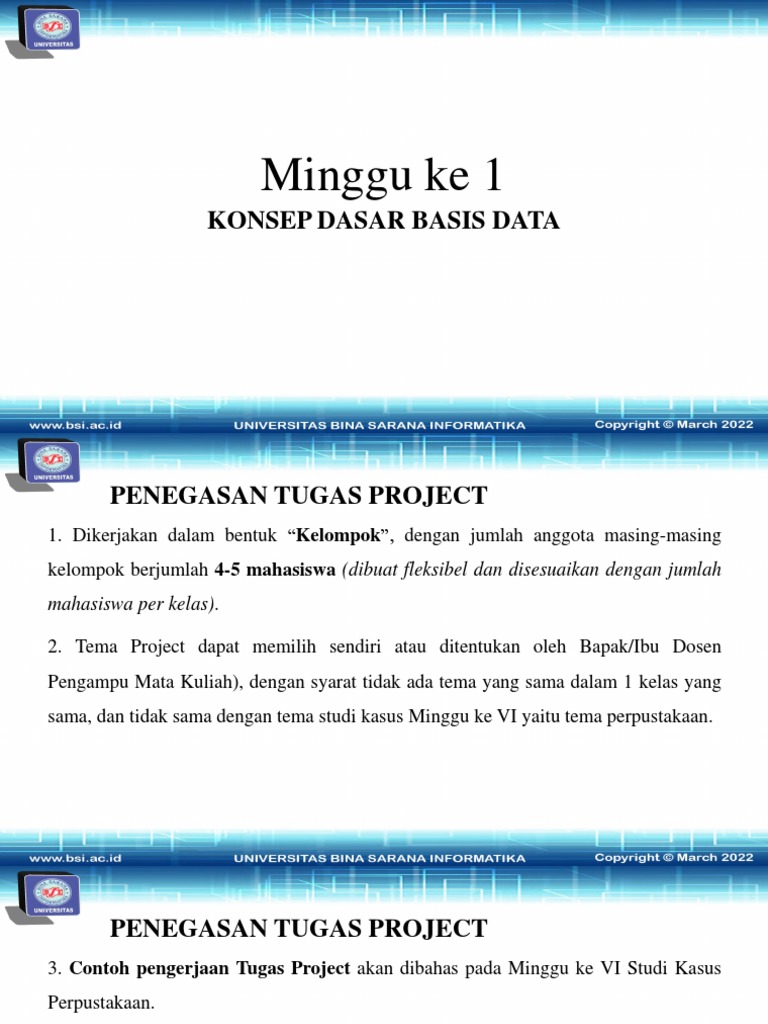 Minggu Ke 1: Konsep Dasar Basis Data | PDF
