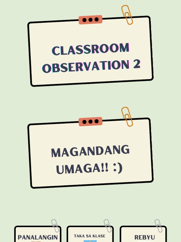 Classroom Observation 2 | PDF