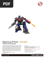 Transformable G1 Optimus Prime Papercraft | PDF