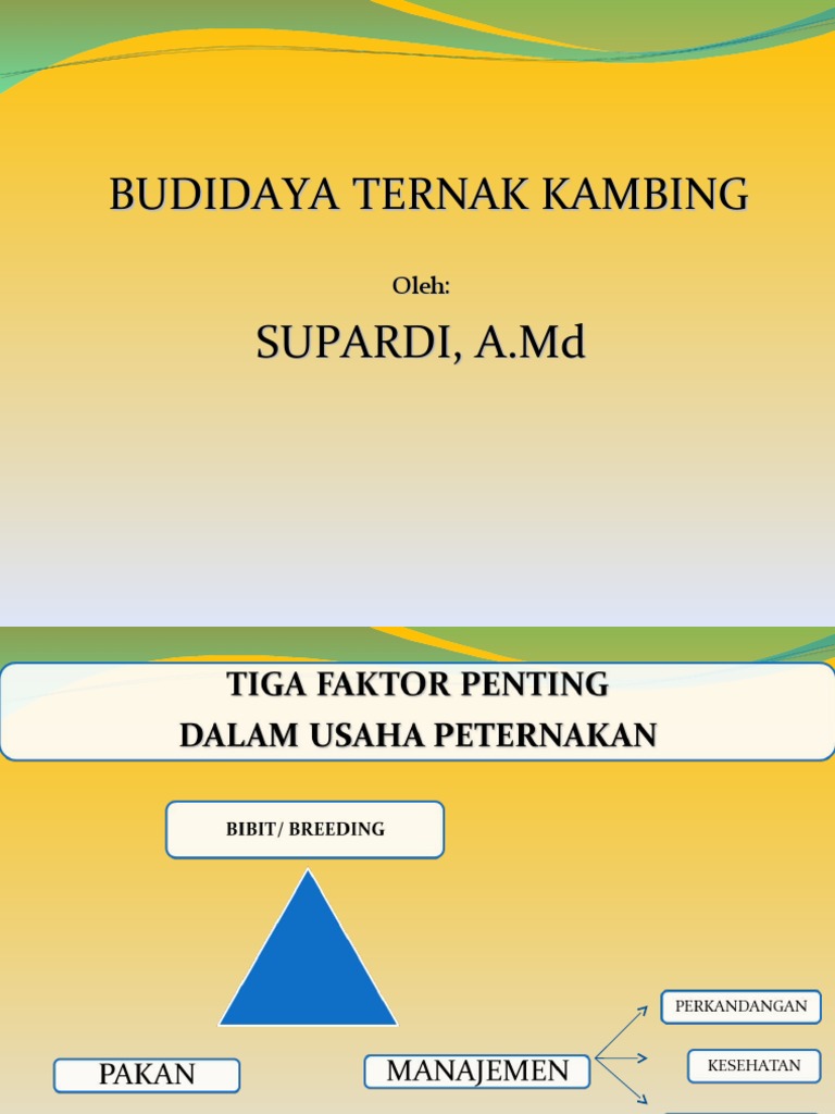 Budidaya Ternak Kambing | PDF