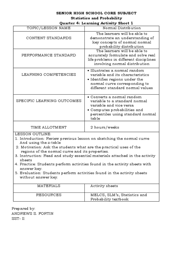 Statistics Las 4understanding Z Scores | PDF