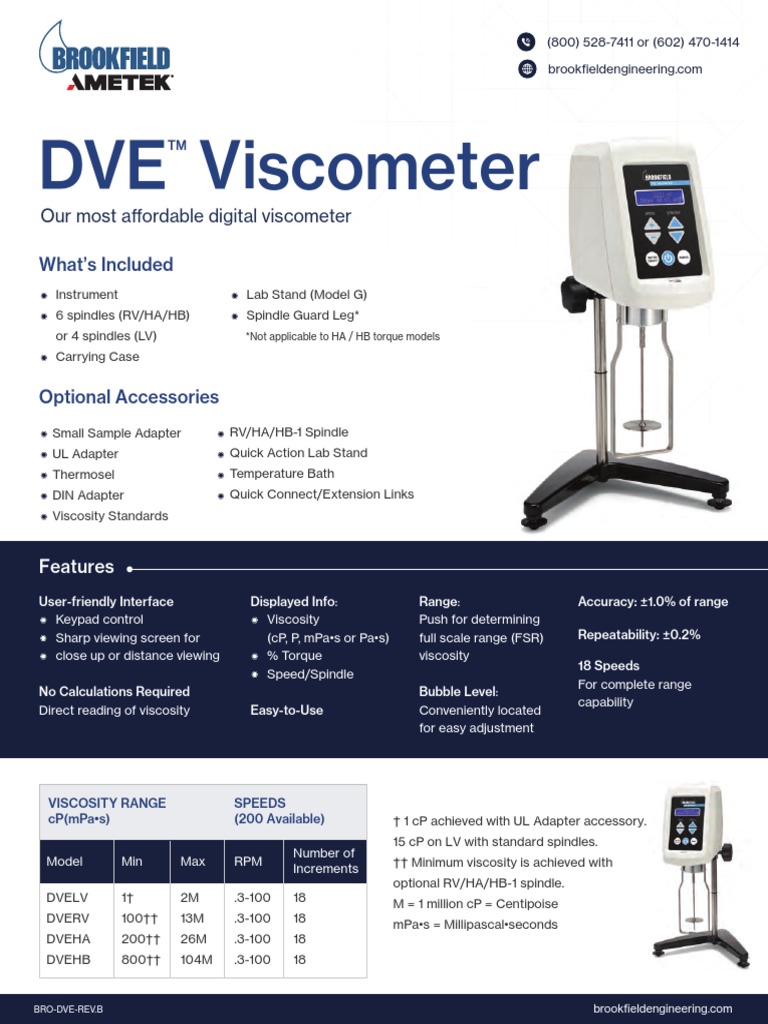DVE Viscometer: Our Most Affordable Digital Viscometer | PDF ...
