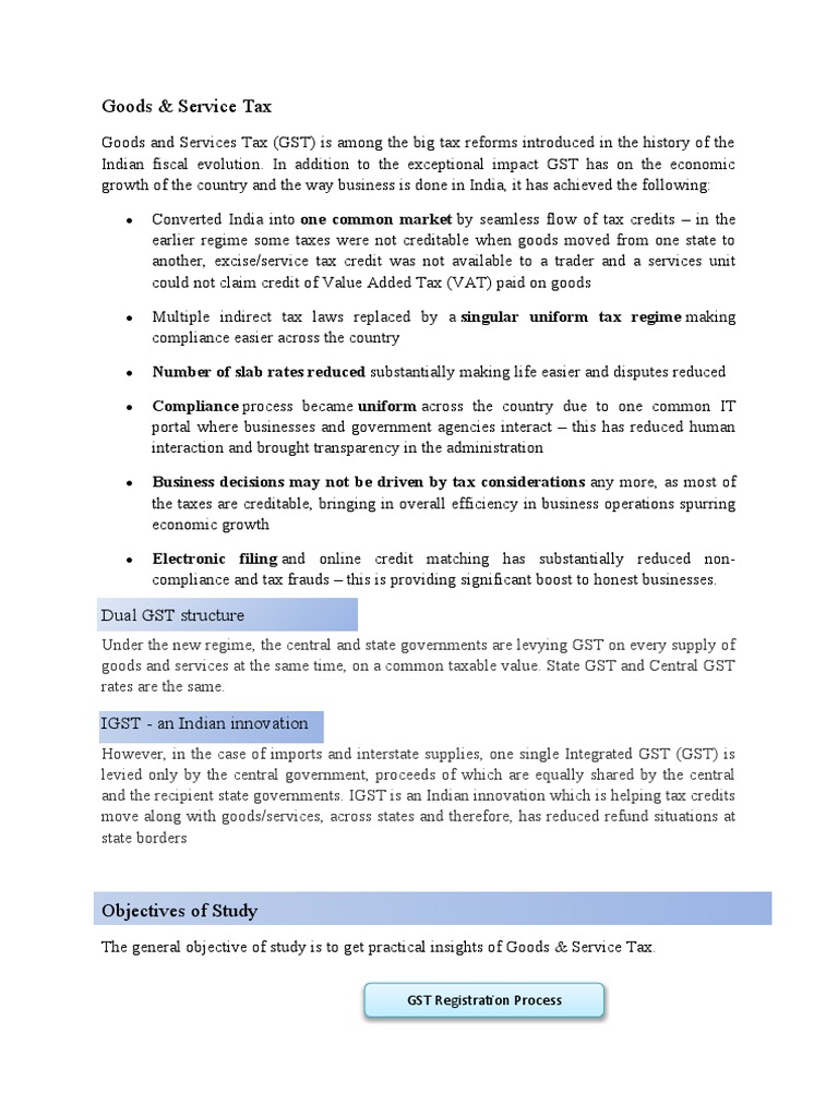 Goods & Service Tax: Dual GST Structure | PDF | Value Added Tax | Taxes