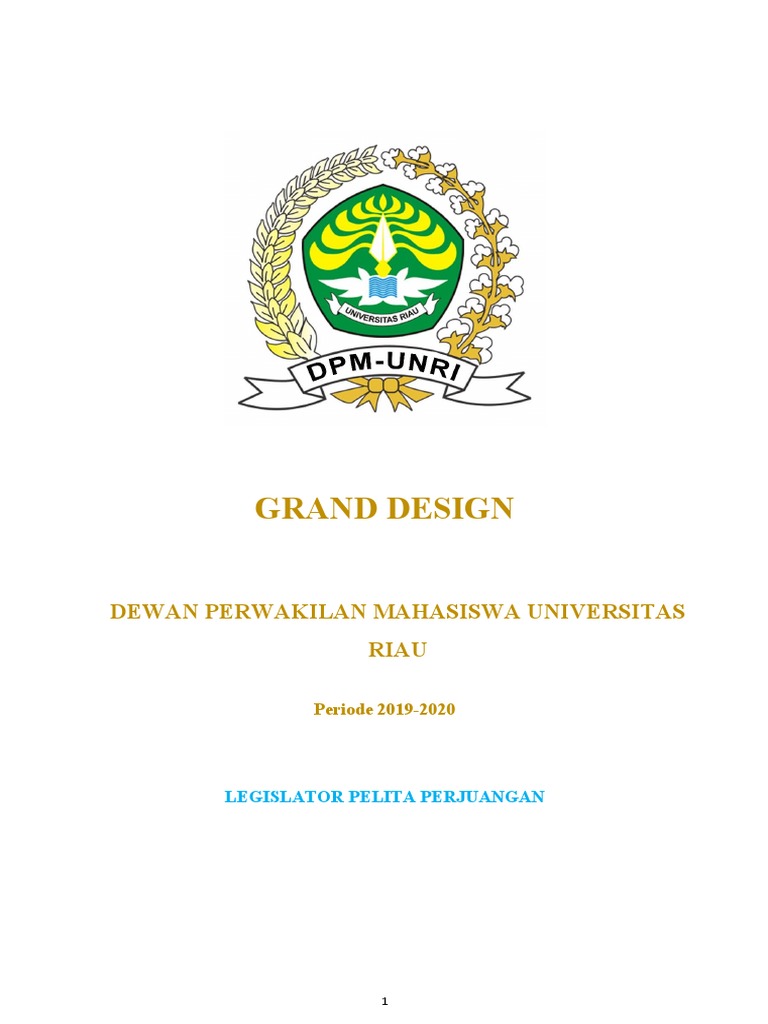 Grand Desain DPM Unri 2019 2020 | PDF