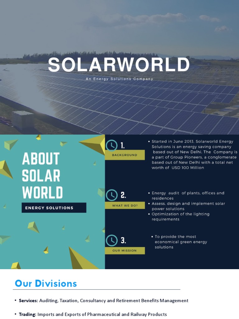 Solarworld Profile | PDF | Solar Power | Solar Energy