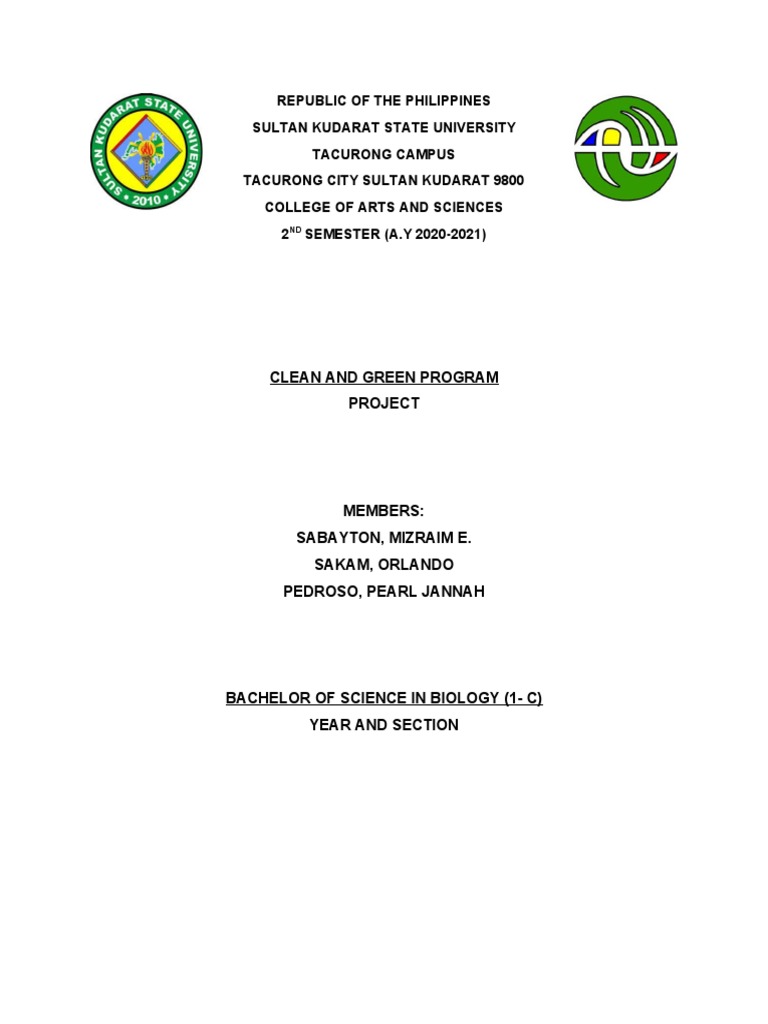 Clean and Green Program Project | PDF | Pollution | Natural Environment