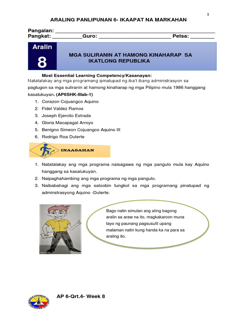AP 6 Q4 Week 8 | PDF